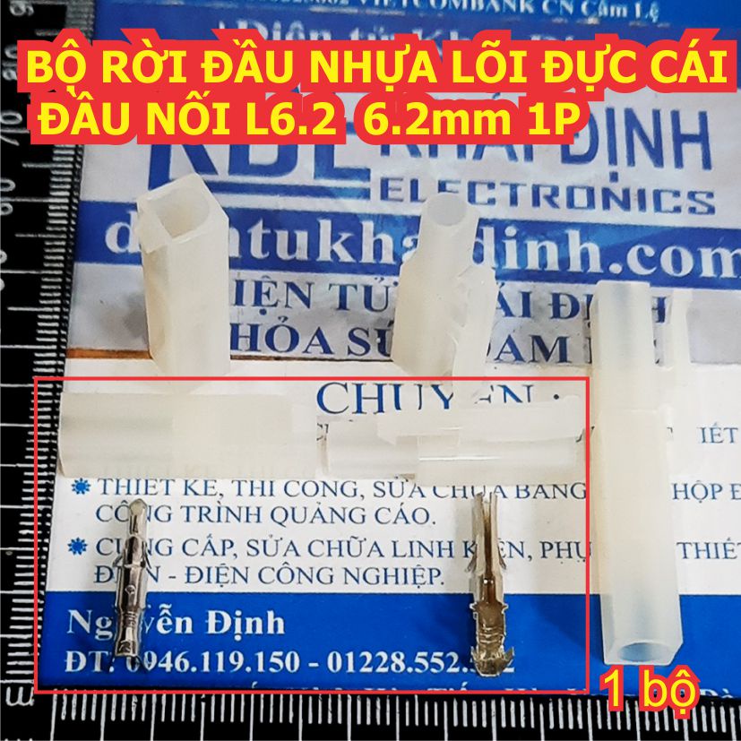 BỘ RỜI ĐẦU NHỰA ĐỰC, CÁI, LÕI SẮT ĐỰC, CÁI ĐẦU NỐI, HEADER L6.2 6.2mm 1P/2P/3P/4P/6P/8P kde4092 ...
