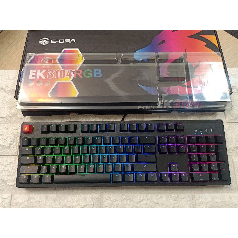Bàn phím cơ edra 3104 RGB hàng qua sử dụng bảo hành 14 tháng | Shopee ...