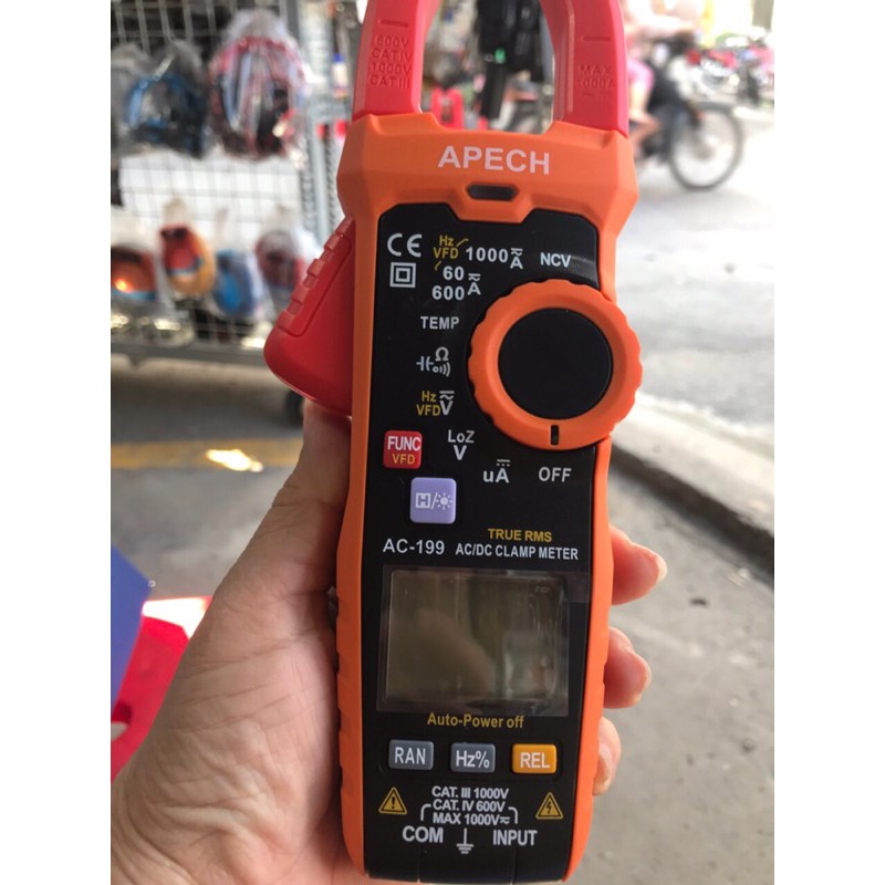 [FOLLOW lấy Voucher]Ampe kìm AC/DC APECH AC-199 (1000A,TrueRMS)-Cam kết ...