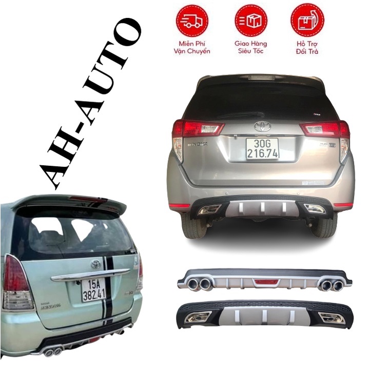 Lippo, Lip Chia Pô,Ốp Cản Sau Cho xe Innova Hàng Cao Cấp Loại 1 ...