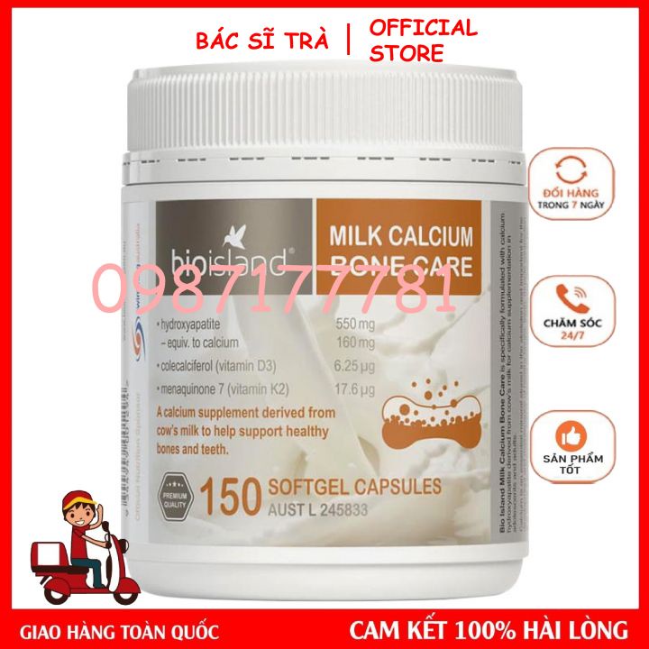 Viên Uống Hỗ Trợ Bổ Sung Canxi Bio Island Milk Calcium Bone Care Của Úc ...