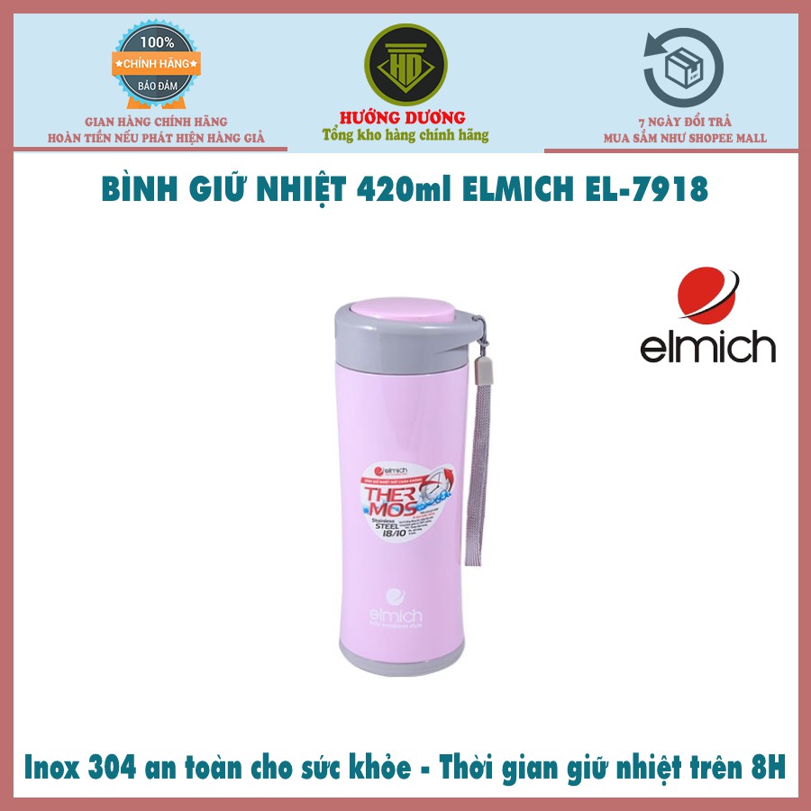 Bình giữ nhiệt cao cấp ELMICH Inox 304 420ml EL7918 | Shopee Việt Nam