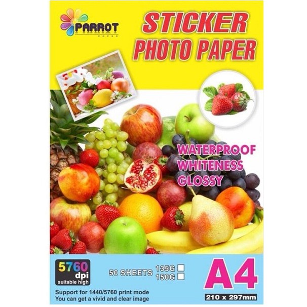 Giấy Decal in ảnh Parrot A4 135Gsm 1 mặt 50 tờ | Shopee Việt Nam