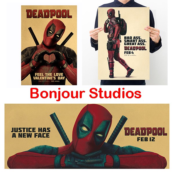 Poster phim Deadpool phong cách cổ điển trang trí tường phòng ngủ , làm ...