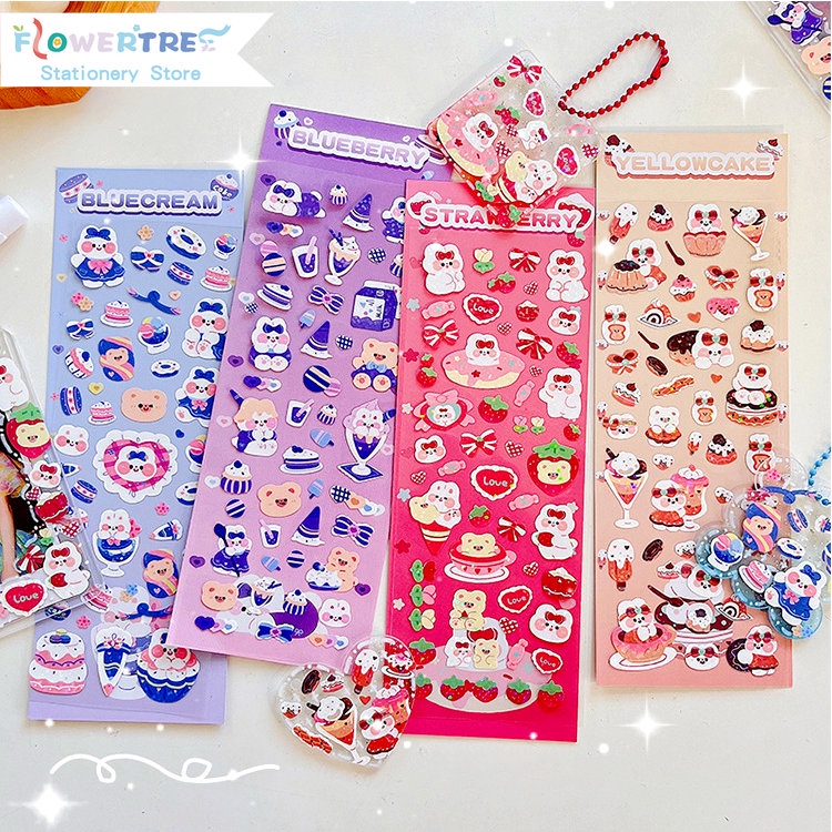 Flowertree 1 Sticker Dán Trang Trí Hình Thỏ Đáng Yêu | Shopee Việt Nam