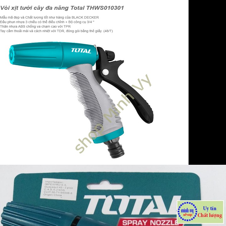 Vòi Xịt Tưới Cây Chỉnh Tia Đa Năng Total THWS010301 | Shopee Việt Nam