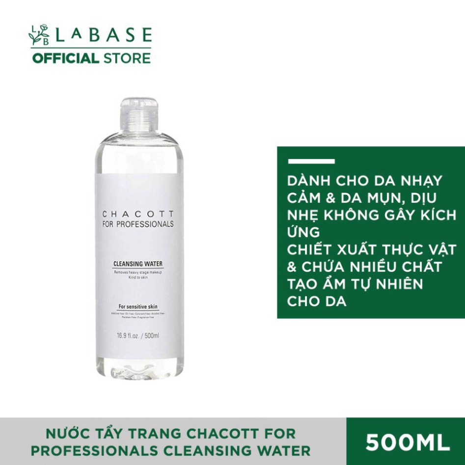 Nước tẩy trang Chacott for Professionals Cleansing Water 500ml P506 | Shopee Việt Nam