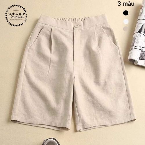 Quần Sóc Đũi Khuy Cao Cấp ( Kèm ảnh thật) chất vải Đũi Xước Hàn cao cấp full màu | Shopee Việt Nam