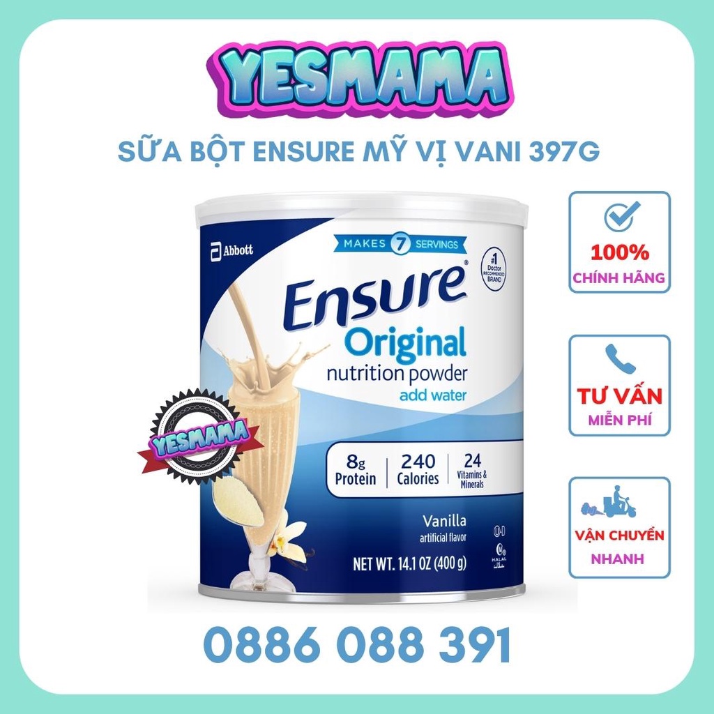 Sữa Bột Ensure Mỹ vị Vani 397g | Shopee Việt Nam