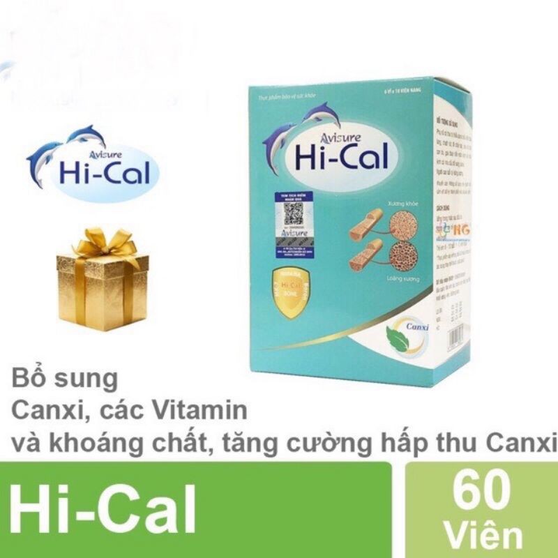 [ Chính Hãng] Hộp 60 viên Canxi Nano Hi-Cal Calci tự nhiên HiCal ( DATE ...