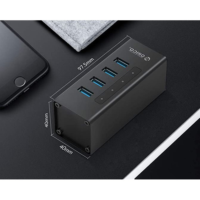 ORICO A3H4 Superspeed USB 3.0 Hub 4-Port với chức năng sạc BC1.2 và Bộ ...