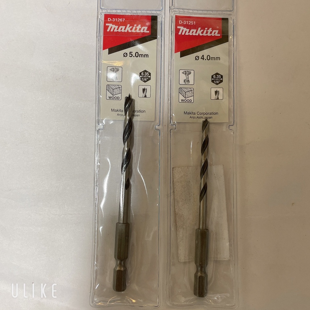 Mũi khoan gỗ chuôi lục giác 4x92mm, 5x103mm. Makita D-31251, D-31267 ...