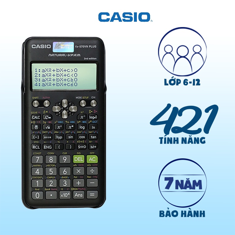 Máy tính Casio fx 570vn Plus new 2025 - Bảo hành 1 năm | Shopee Việt Nam