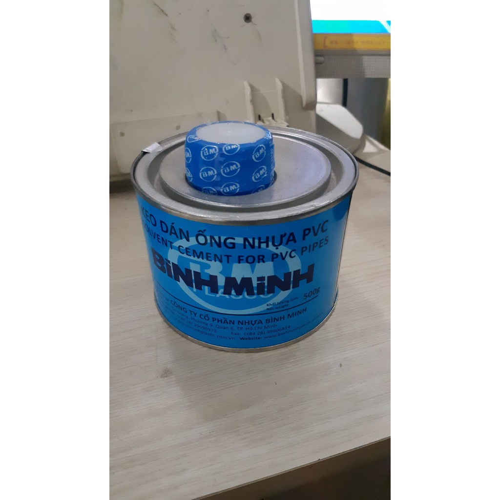 Keo dán ống nhựa PVC Bình Minh ( lon 500gr ) | Shopee Việt Nam