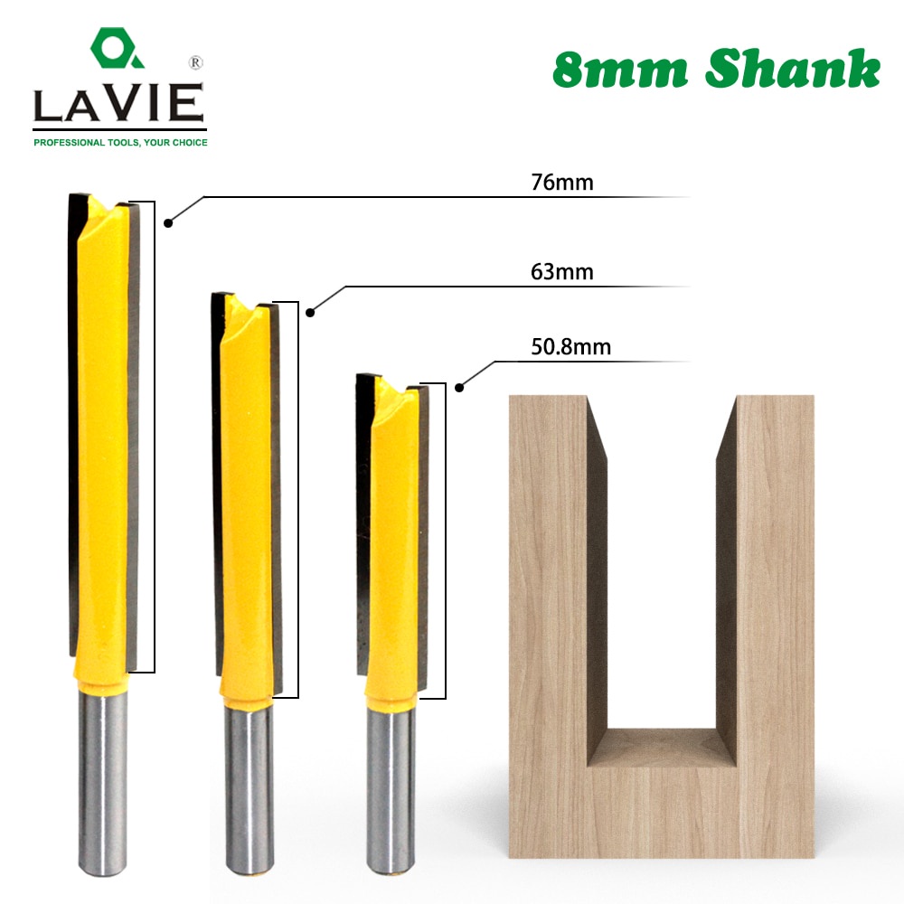 LA VIE 1 Máy Tính 8 Mm Shank Thẳng Router Bit 1 / 2 inch Phay Đường ...