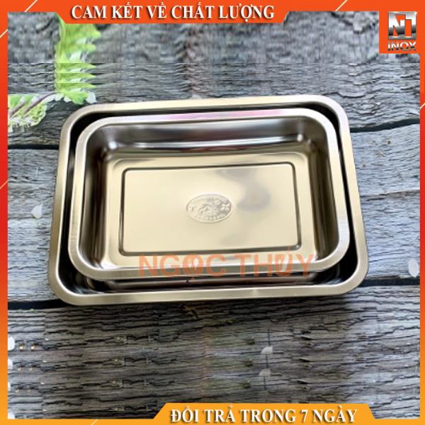 Khay inox chữ nhật sâu nhiều size - mâm inox chữ nhật đủ size | Shopee Việt Nam