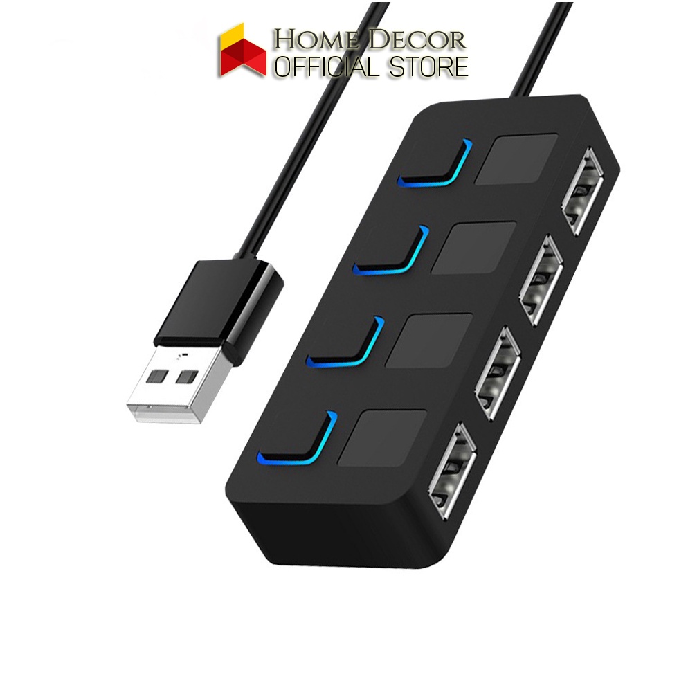 Bộ Chia HUB USB 2.0 Mở Rộng 4 Cổng Cho Máy Tính, Laptop HOMESTORE | Shopee Việt Nam