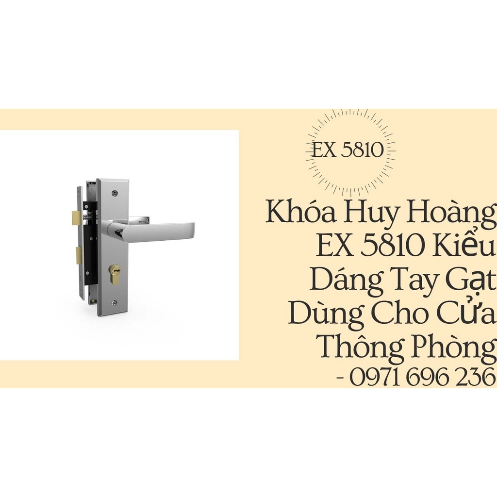 Khóa Huy Hoàng EX 5810 Kiểu Dáng Tay Gạt Dùng Cho Cửa Thông Phòng ...