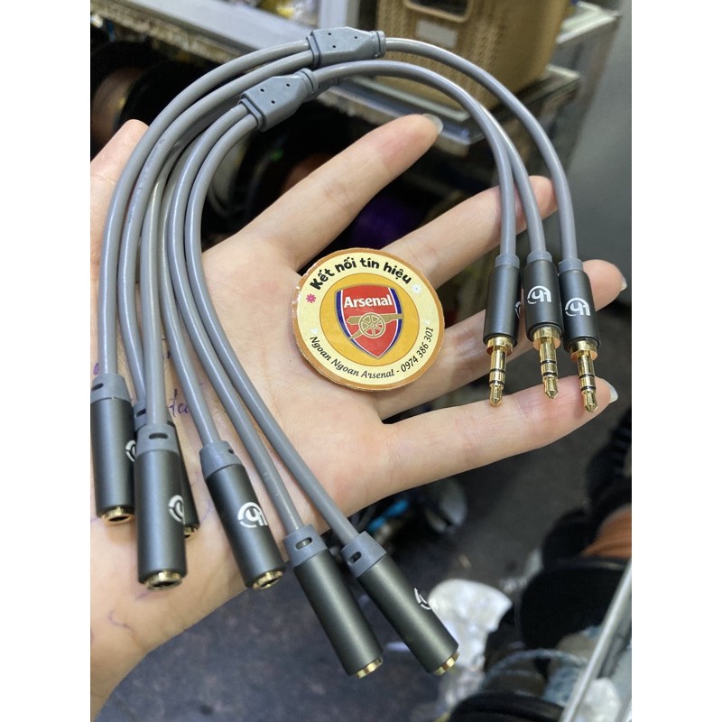 Dây tín hiệu chia phone 1 đầu 3,5 đực dương ra 2 đầu 3,5 cái | Shopee ...