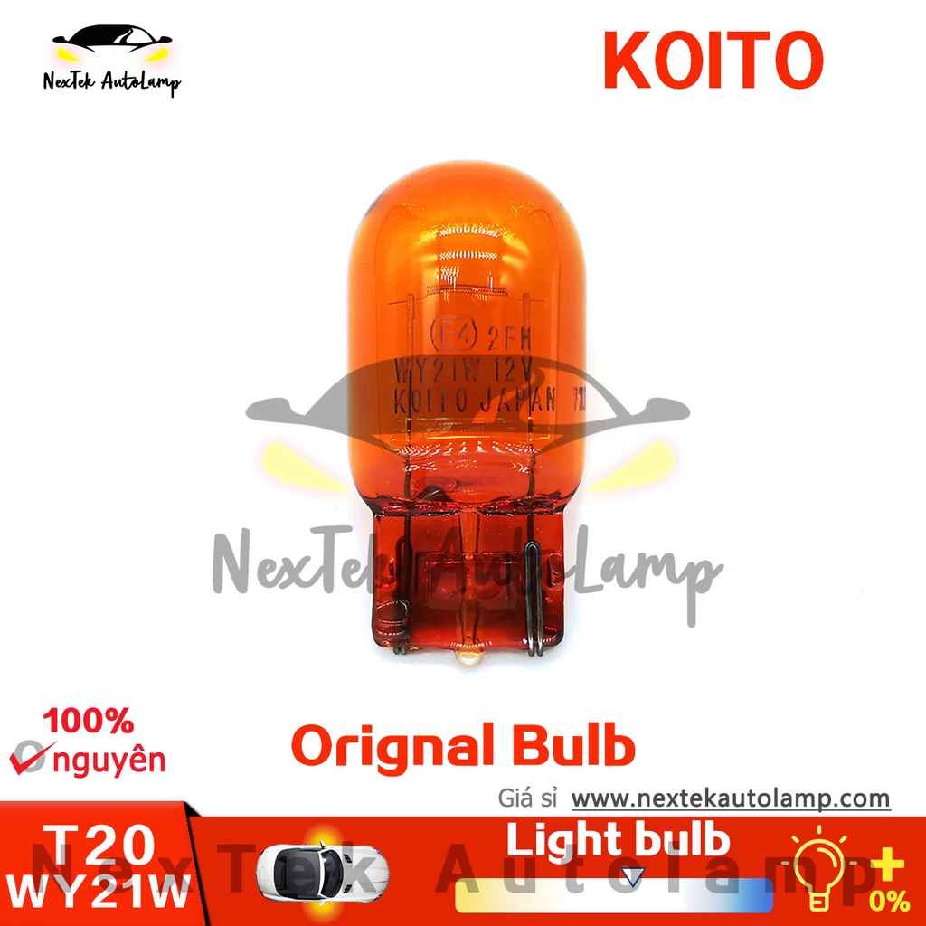 KOITO T20 WY21W 12V Bóng đèn chỉ đạo màu hổ phách Đèn thế hệ tiếp theo ...