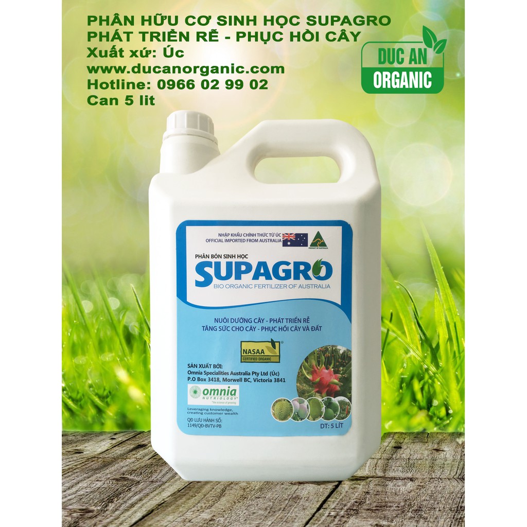 Phân sinh học SUPAGRO - Can 5 Lít | Shopee Việt Nam