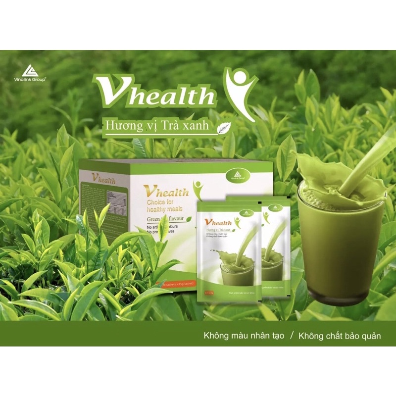 [CHÍNH HÃNG] Bột Dinh Dưỡng VHEALTH Trà Xanh/Socola | Shopee Việt Nam