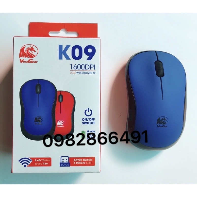 chuột không dây K09 Hãng V-Dra. Bảo hành 18 tháng | Shopee Việt Nam