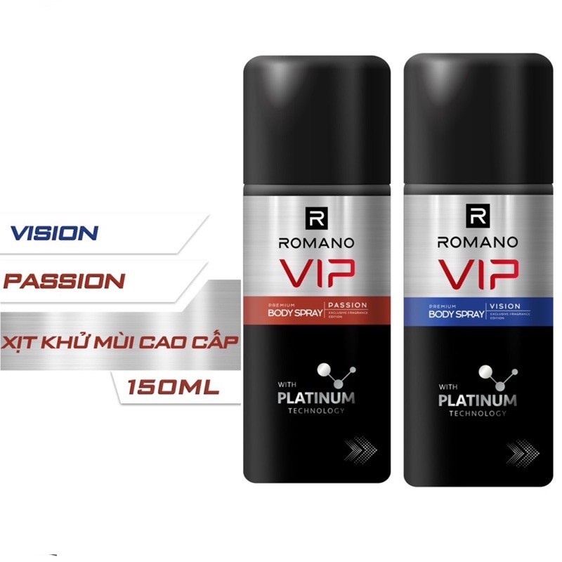 Romano VIP Xịt Khử Mùi 150ml | Shopee Việt Nam
