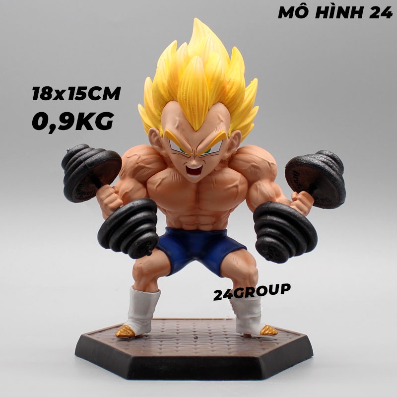 Mô hình tượng nhân vật CAO CẤP VEGETA tập tạ Kích cỡ to hàng đẹp CADIC ...