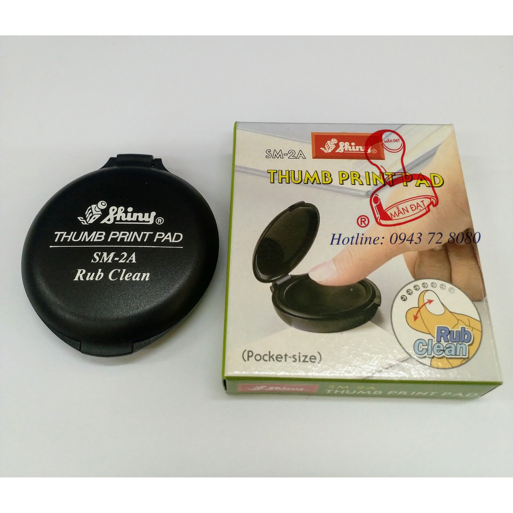 Tampon lăn dấu vân tay - không bẩn tay (Thump print pad Shiny SM-2A ...