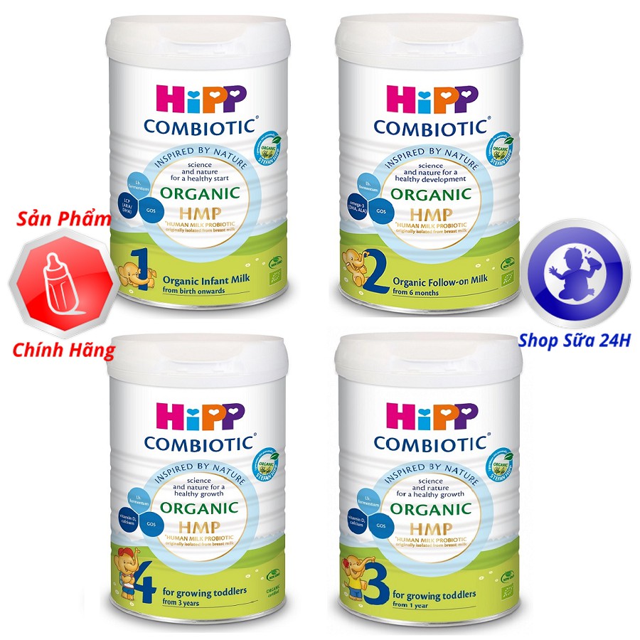 Combo 4 Hộp Sữa HiPP ORGANIC COMBIOTIC Mẫu Mới Số 1, 2, 3, 4 Lon 800g | Shopee Việt Nam
