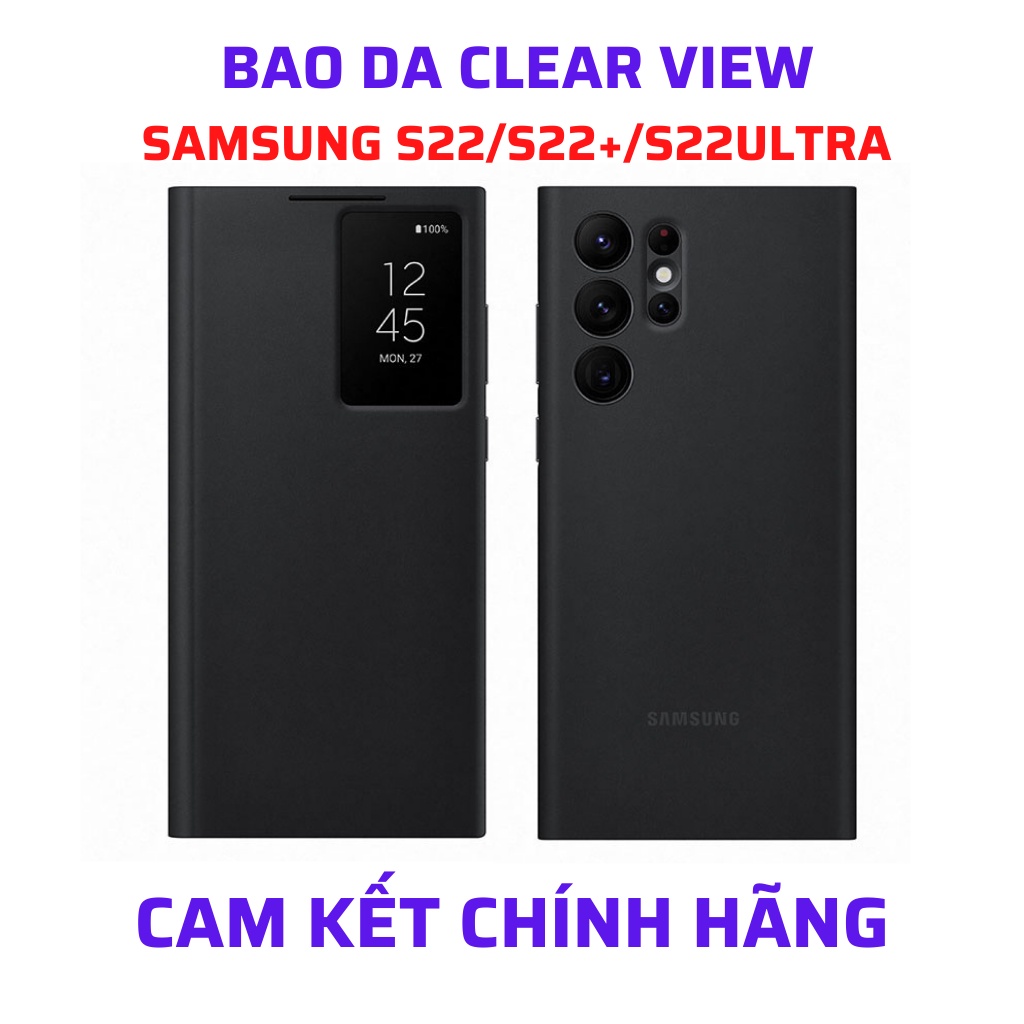 Bao Da Clear View Samsung S22, S22 Plus, S22 Ultra, Màn Hình Led Thông ...