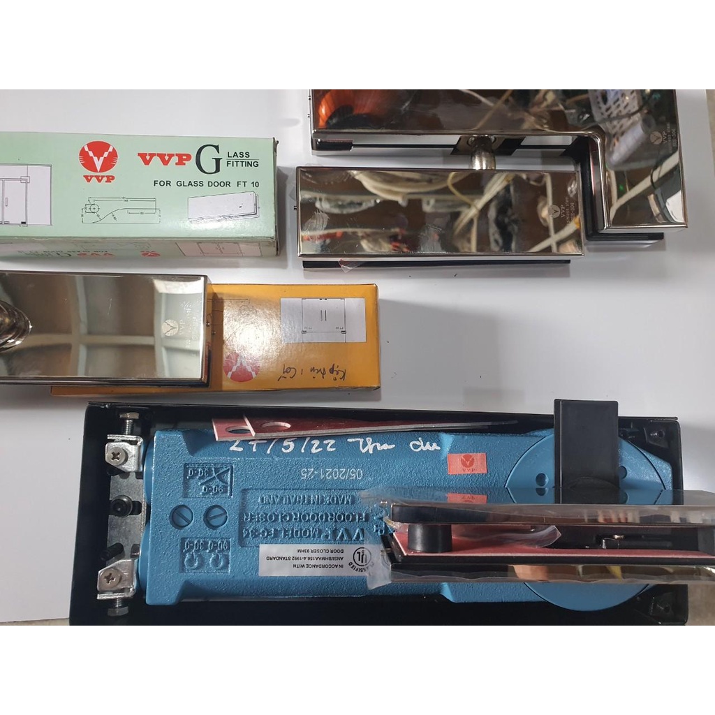 Kẹp kính VVP Chính Hãng FT10 / FT20 / FT40/ FT50 - Bộ kẹp kính dùng cho cửa kính thủy lực - Bản ...