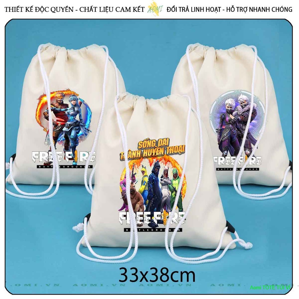 BALO MINI free fire garena triệu tập DÂY RÚT ĐEO VAI 33x38cm NHỎ XINH ...