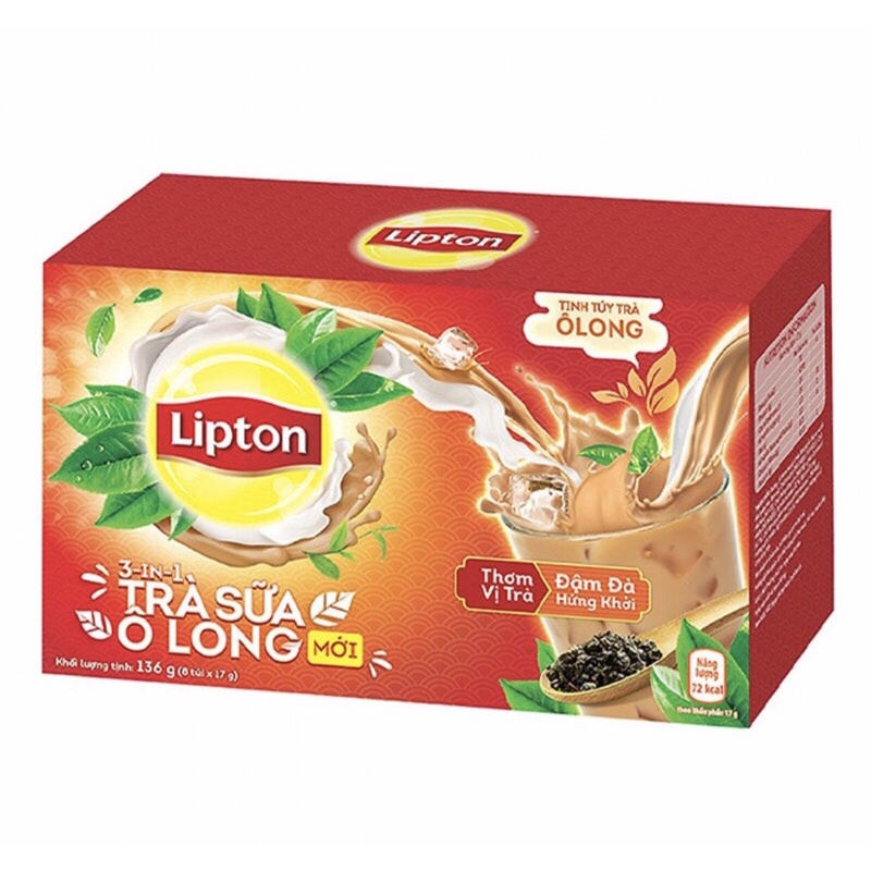 Trà Sữa Ô long Lipton 3 trong 1 136G (8 Gói) | Shopee Việt Nam