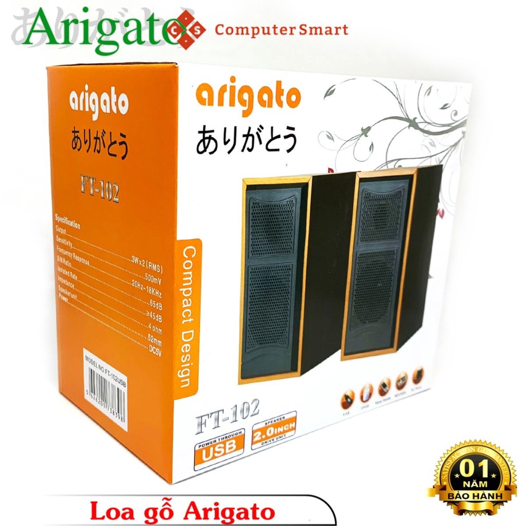 Loa máy tính, Loa Vi Tính 2.0 ARIGATO FT 102/M22 Hàng Chính Hãng, âm ...