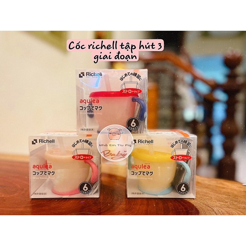 CỐC RICHELL TẬP HÚT 3 GIAI ĐOẠN NỘI ĐỊA NHẬT | Shopee Việt Nam