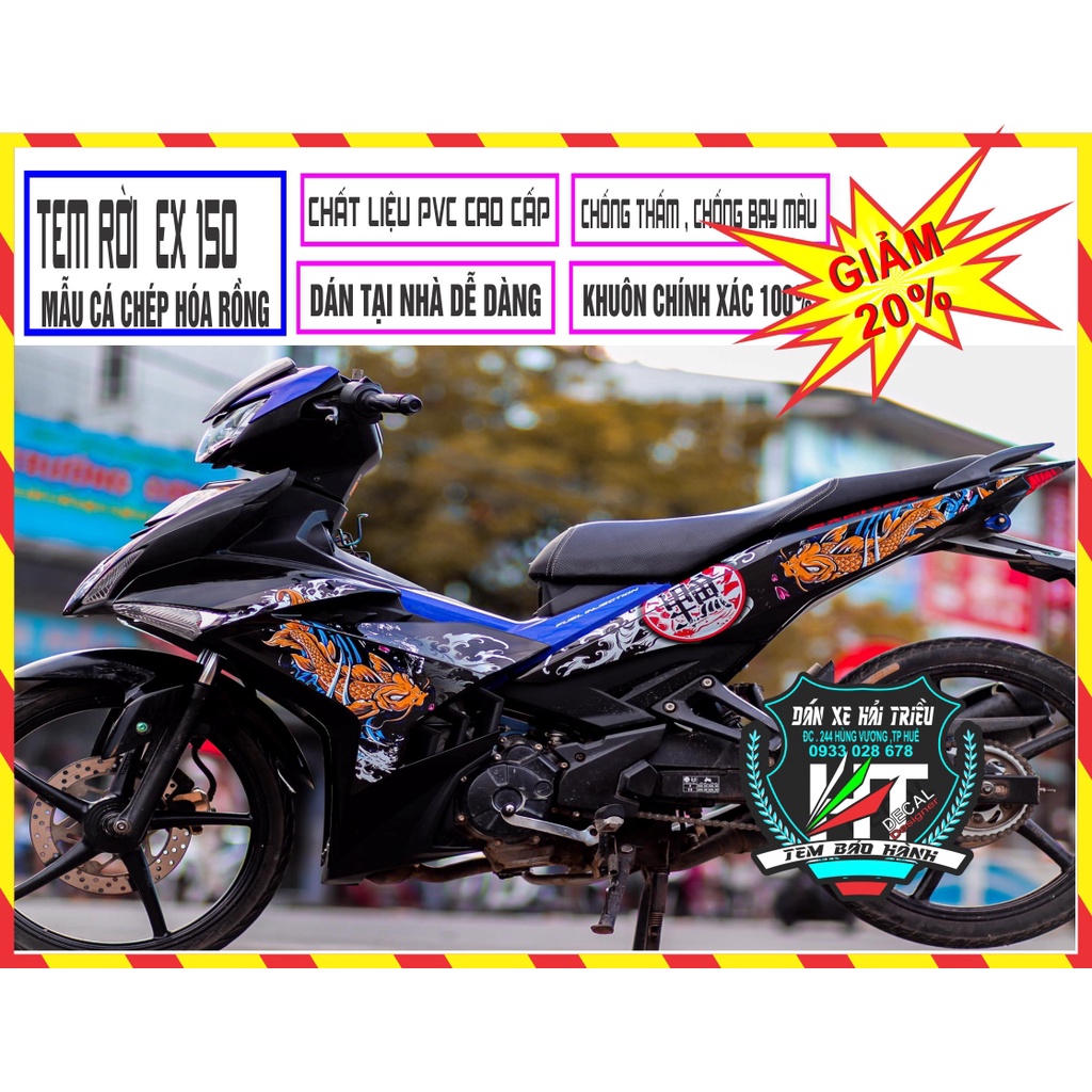 TEM RỜI EX 150 MẪU CÁ CHÉP HÓA RỒNG | Shopee Việt Nam