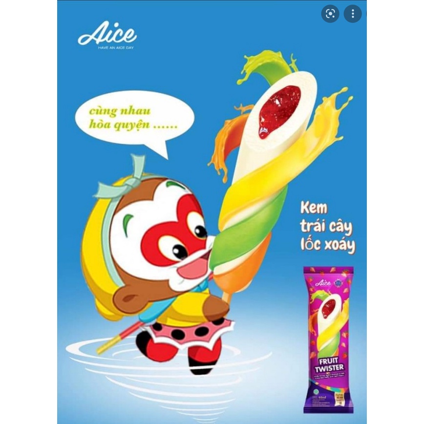 Kem Lốc xoáy (Vị Trái Cây) / Fruit Twister Aice - Kem Aice | Shopee ...