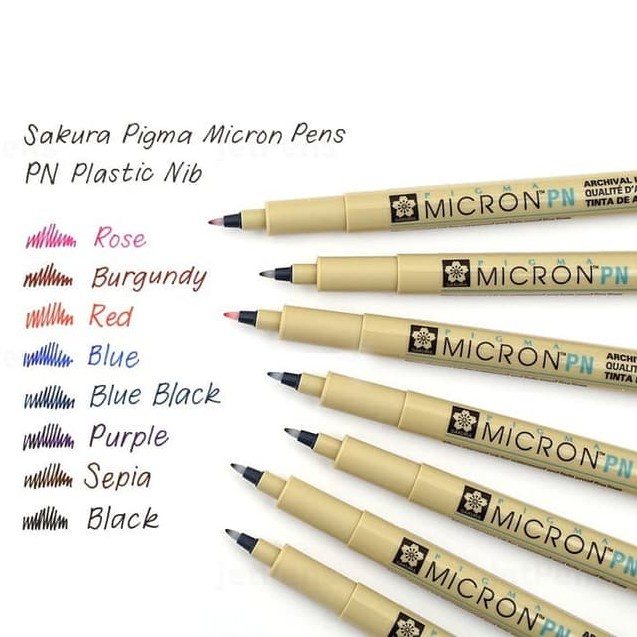 Bút màu đi nét chuyên nghiệp SAKURA Size PN -MICRON PIGMA PN kháng nước | Shopee Việt Nam
