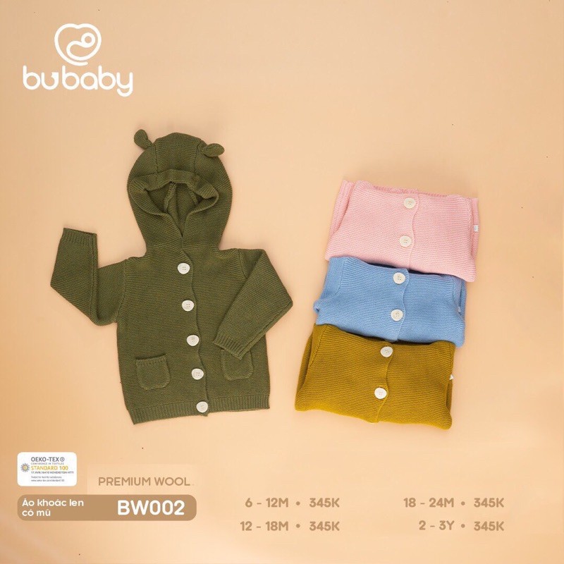 Bubaby - Áo khoác len có mũ BW002 | Shopee Việt Nam