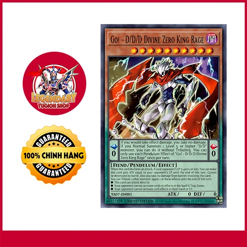 [Thẻ Bài Yugioh Chính Hãng] Go! - D/D/D Divine Zero King Rage | Shopee Việt Nam