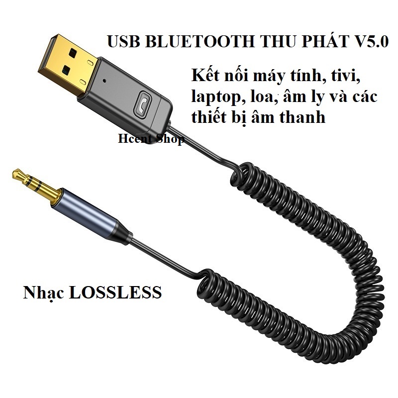 Usb Bluetooth 5.0 thu phát âm thanh Hifi Stereo chơi nhạc Lossless cho ...