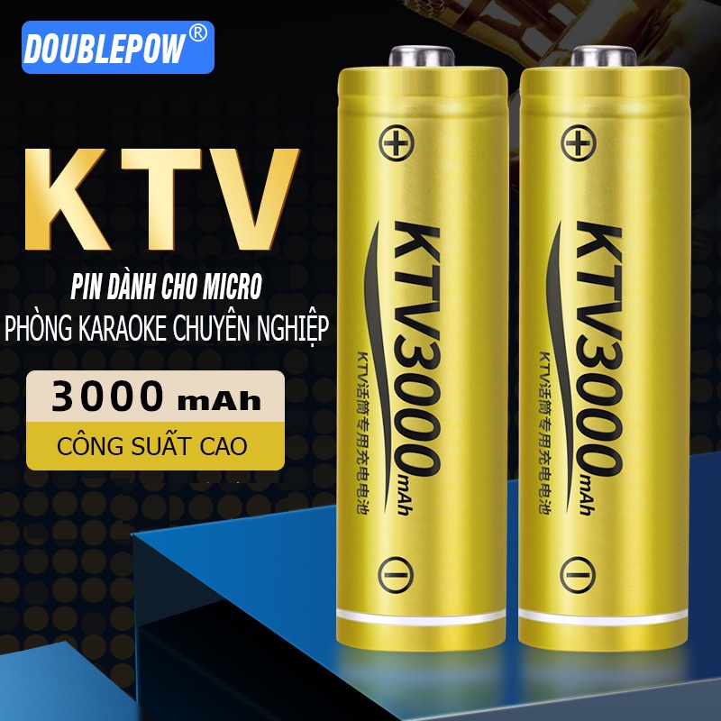 Pin sạc AA 3000mAh (vàng) chính hãng Doublepow - Pin dung lượng cao ...