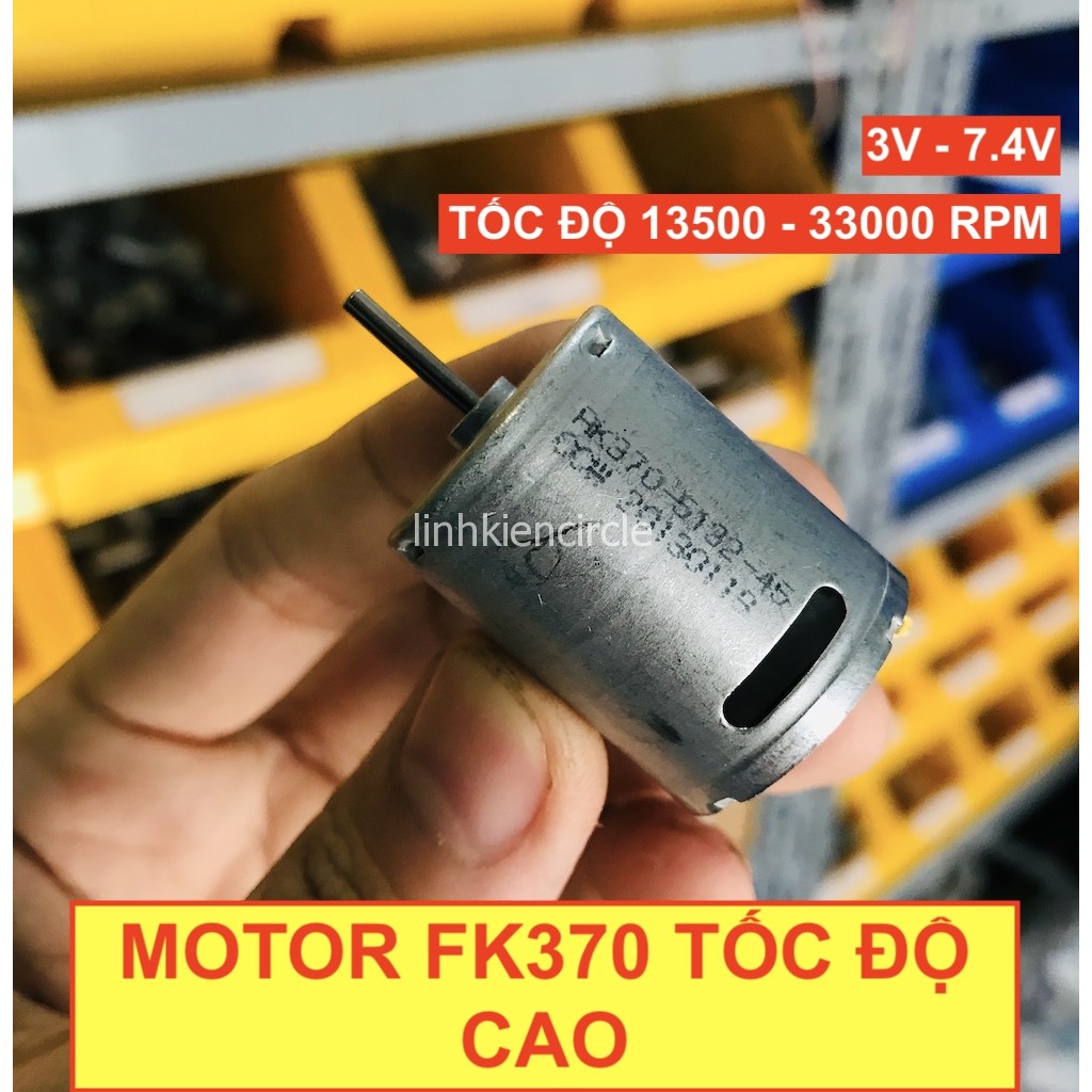 Motor 370 tốc độ cao 3V - 7.4V 12V dùng cho mô hình RC 13500 - 33000 ...