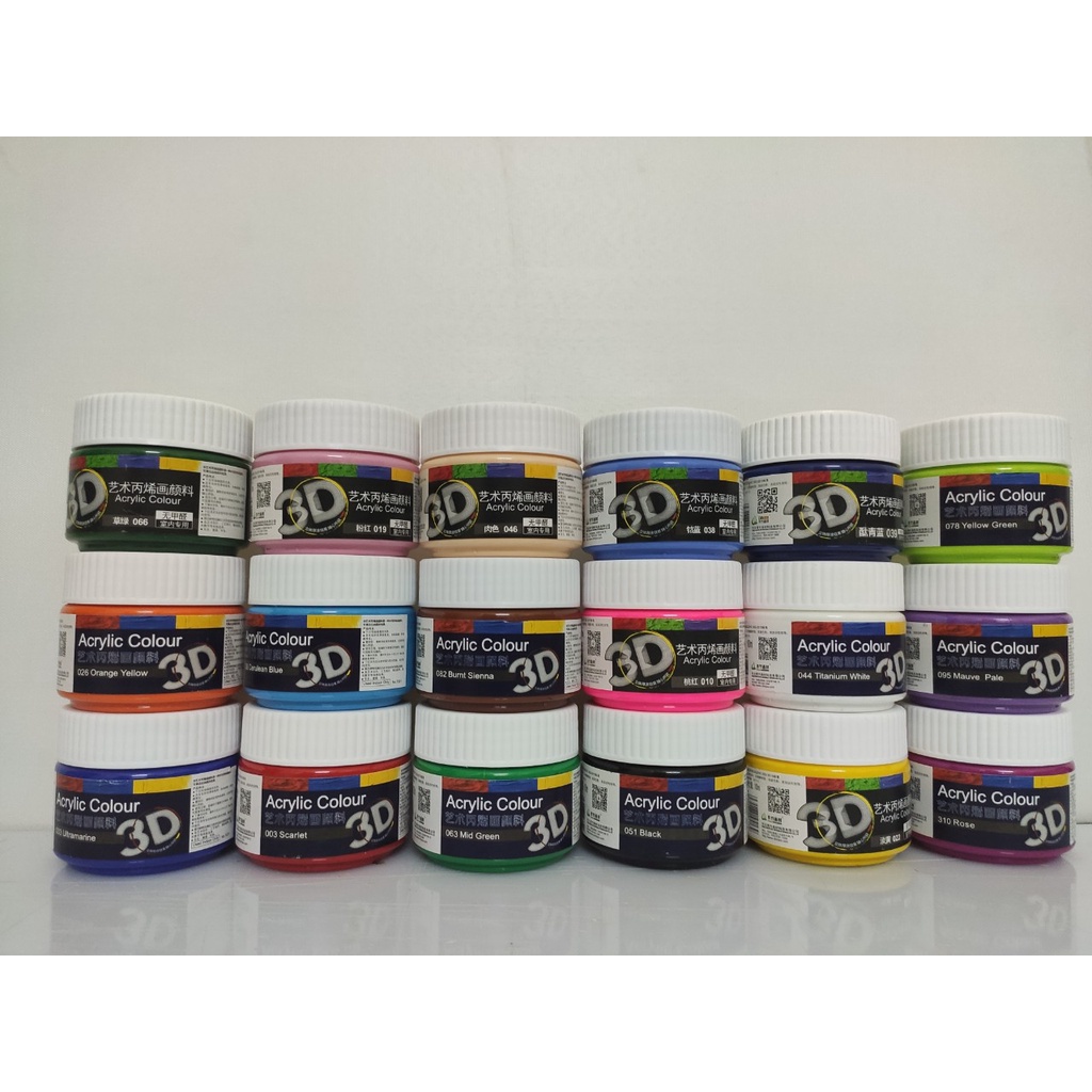 Màu Acrylic 3D 100ml vẽ trên nhiều chất liệu vẽ tường, vẽ vải, vẽ kính ...
