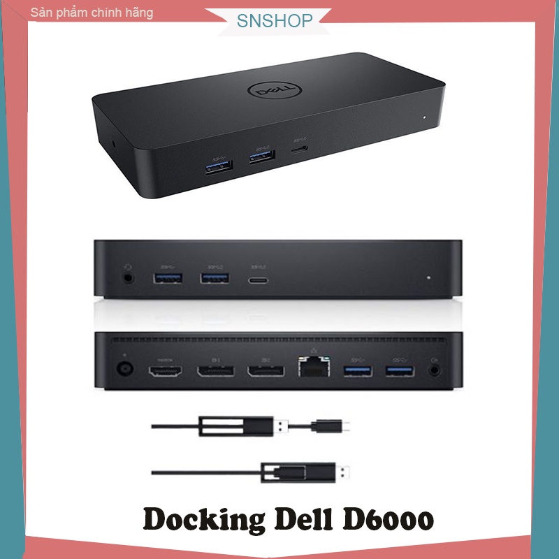 Dock Dell D6000 - Dock DisplayLink Mở Rộng Cổng Kết Nối, Xuất 3 Màn 4K ...