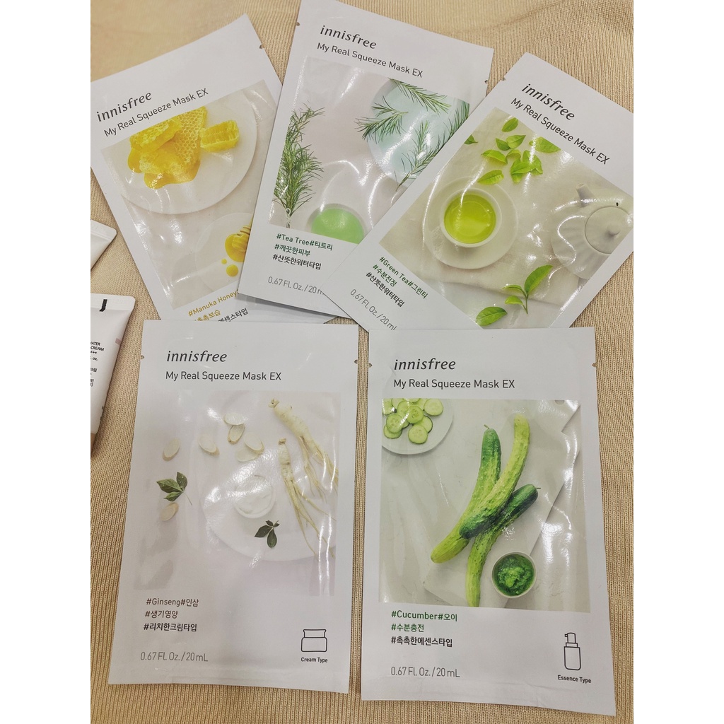 MẶT NẠ GIẤY NƯỚC ÉP THIÊN NHIÊN JEJU INNISFREE MY REAL SQUEEZE MASK 20ML | Shopee Việt Nam