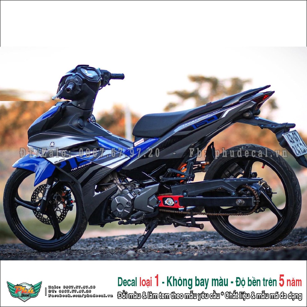 Tem rời xe Exciter 150 Y15ZR Xanh bạc Gp (A) | Shopee Việt Nam