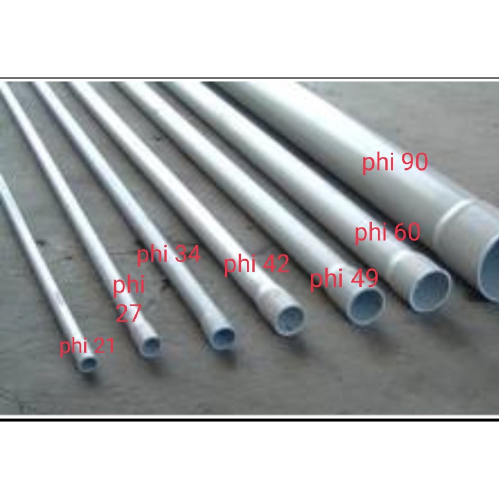Ống nhựa PVC Bình Minh phi 21, 27, 34, 42, 49, 60 dài từ 20cm đến 100cm (1 mét) - Chính hãng ...